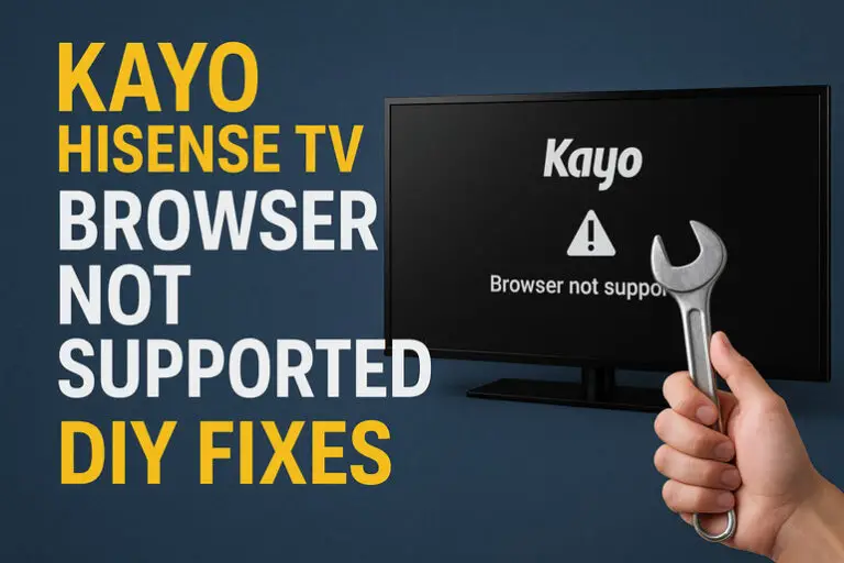 Kayo Hisense TV Browser Not Supported: DIY Fixes - Smart TV Base